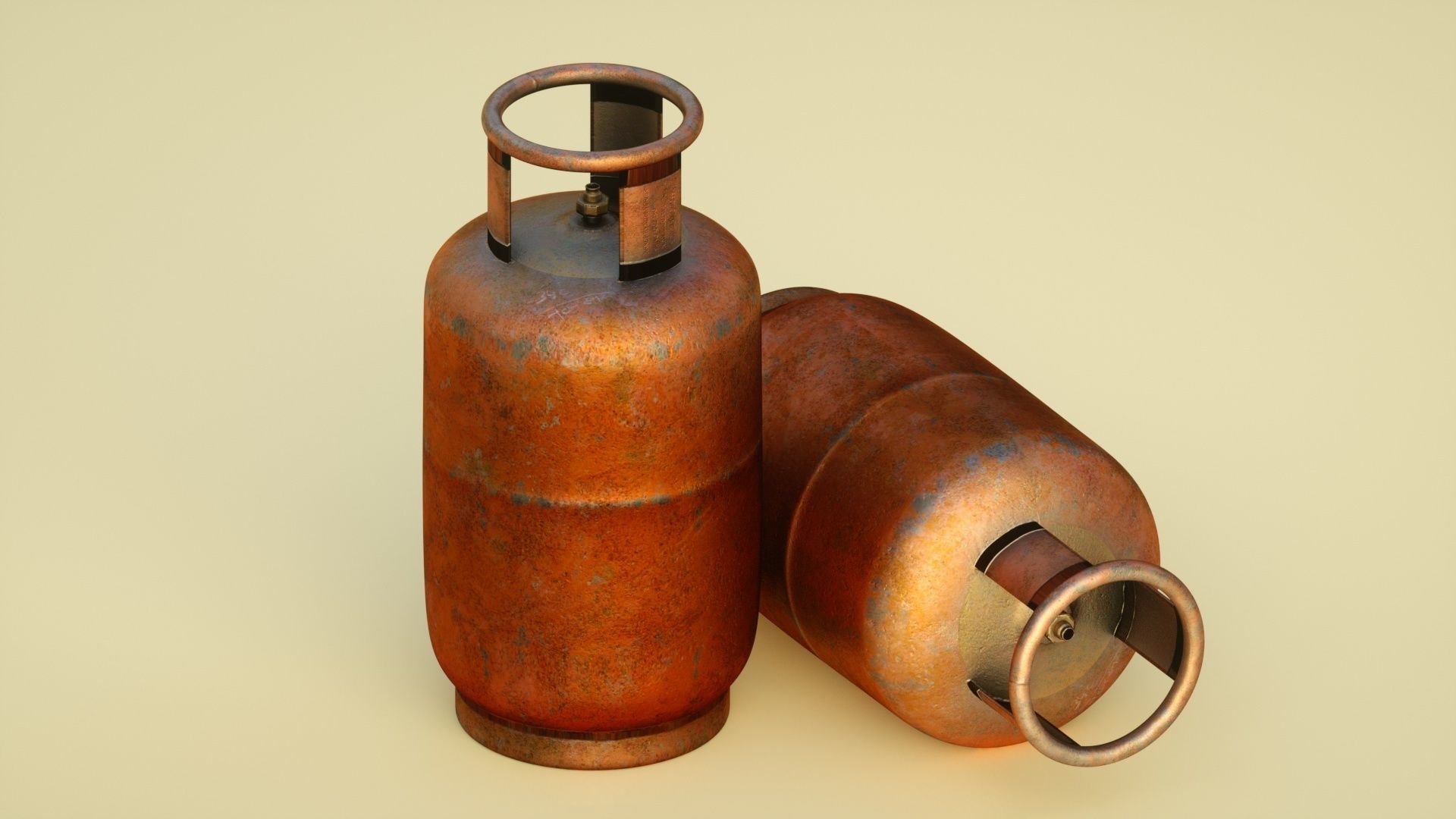 3D model Rusty gas tank kitchen utensils C4D model VR / AR / low-poly ...