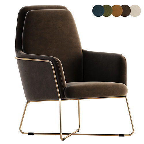 Jamie lounge chair 3D model | CGTrader