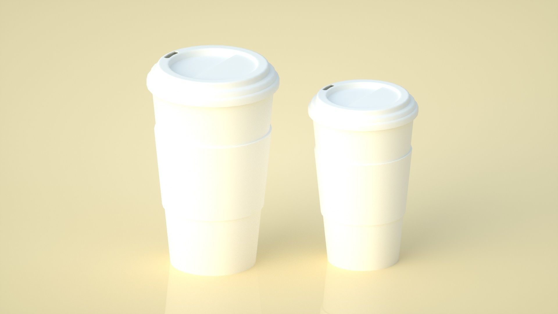 coffee cup large cup small cup lid coffee 3D model | CGTrader