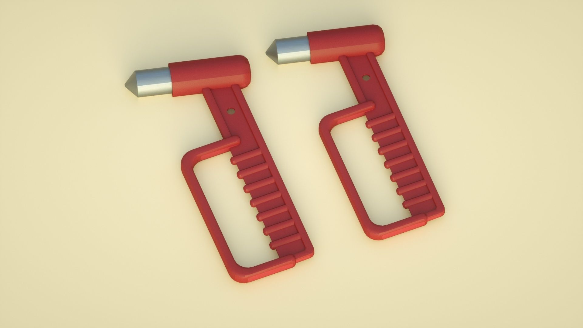 Fire Hammer Window Breaker Bus Safety Hammer C4D Model 3D model | CGTrader