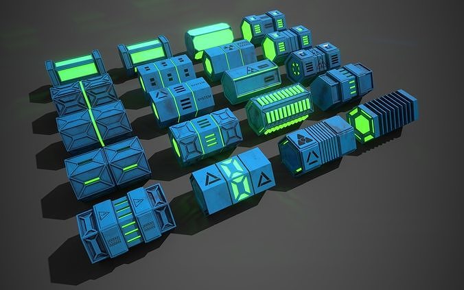 3D model NGon Box Collection Plastic VR / AR / low-poly | CGTrader