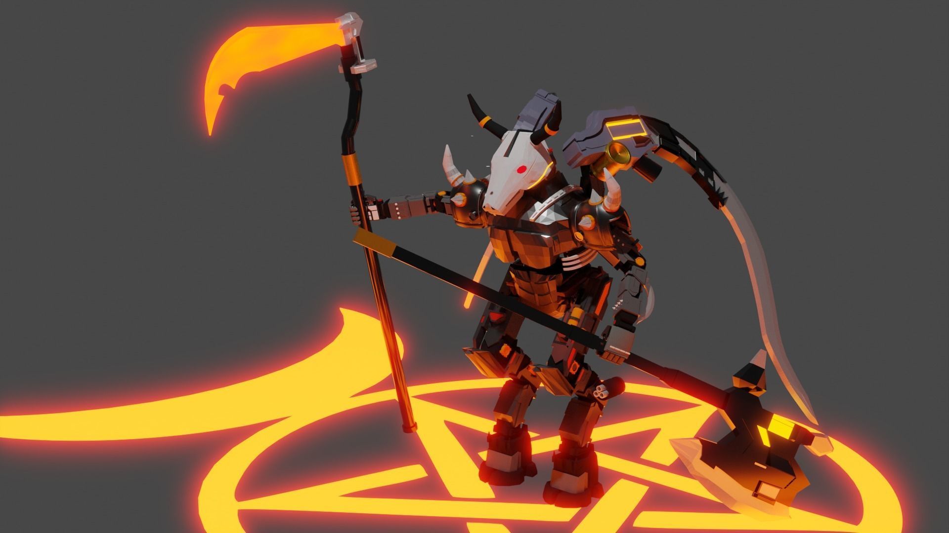 3D model Demonic Mech VR / AR / low-poly | CGTrader