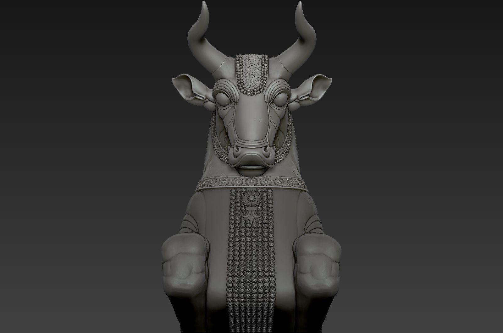 Mesopotamia Persepolis Sacred Bull Sculpture 3D model 3D printable ...