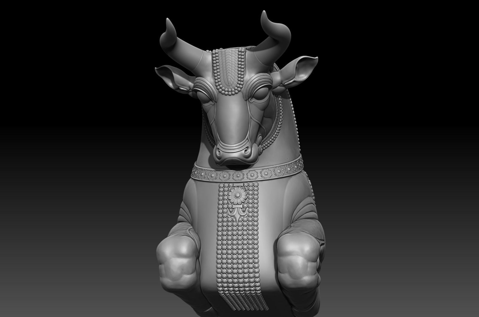 Mesopotamia Persepolis Sacred Bull Sculpture 3D model 3D printable ...