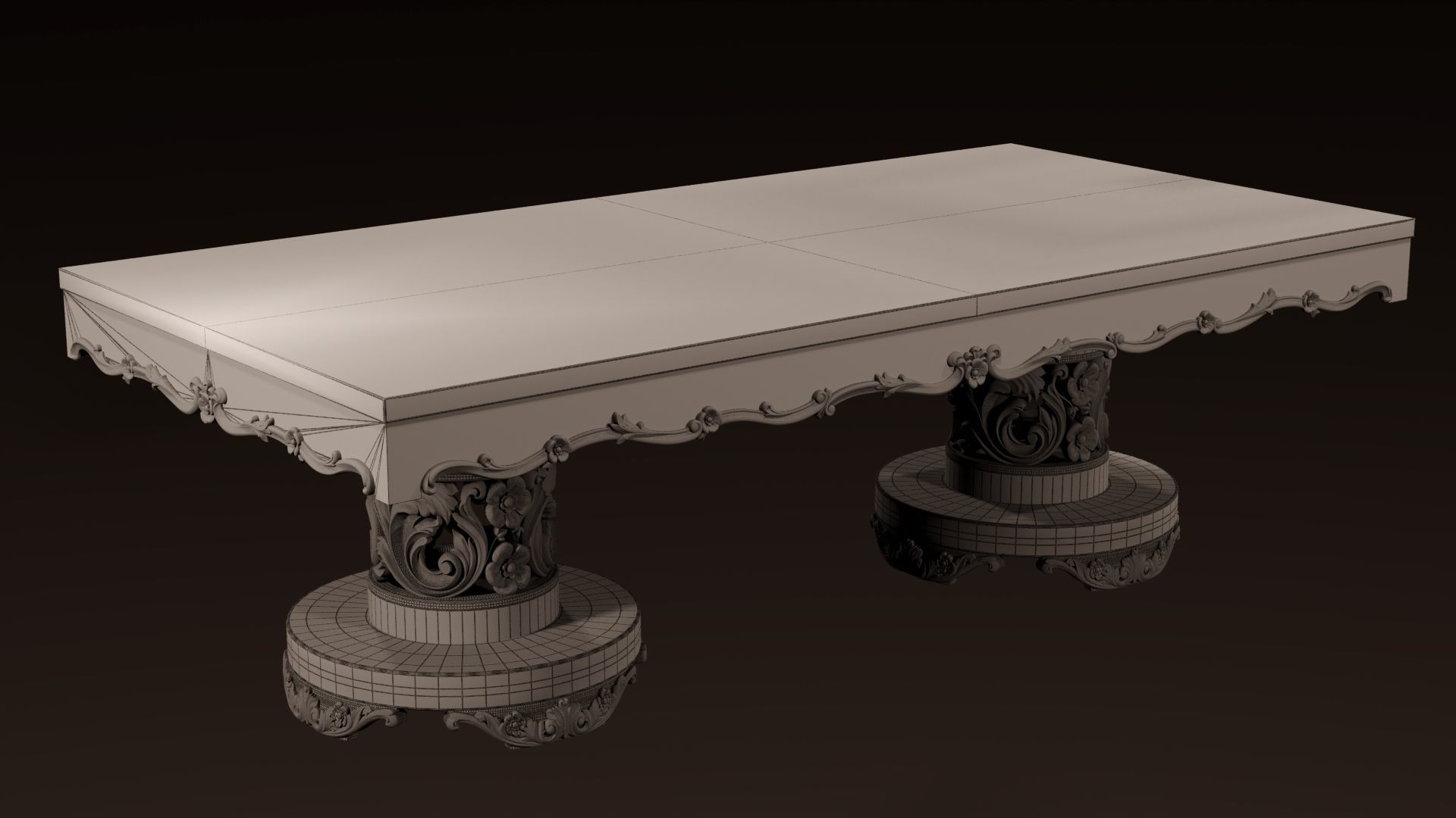 Classic Table 3d model 3D model | CGTrader