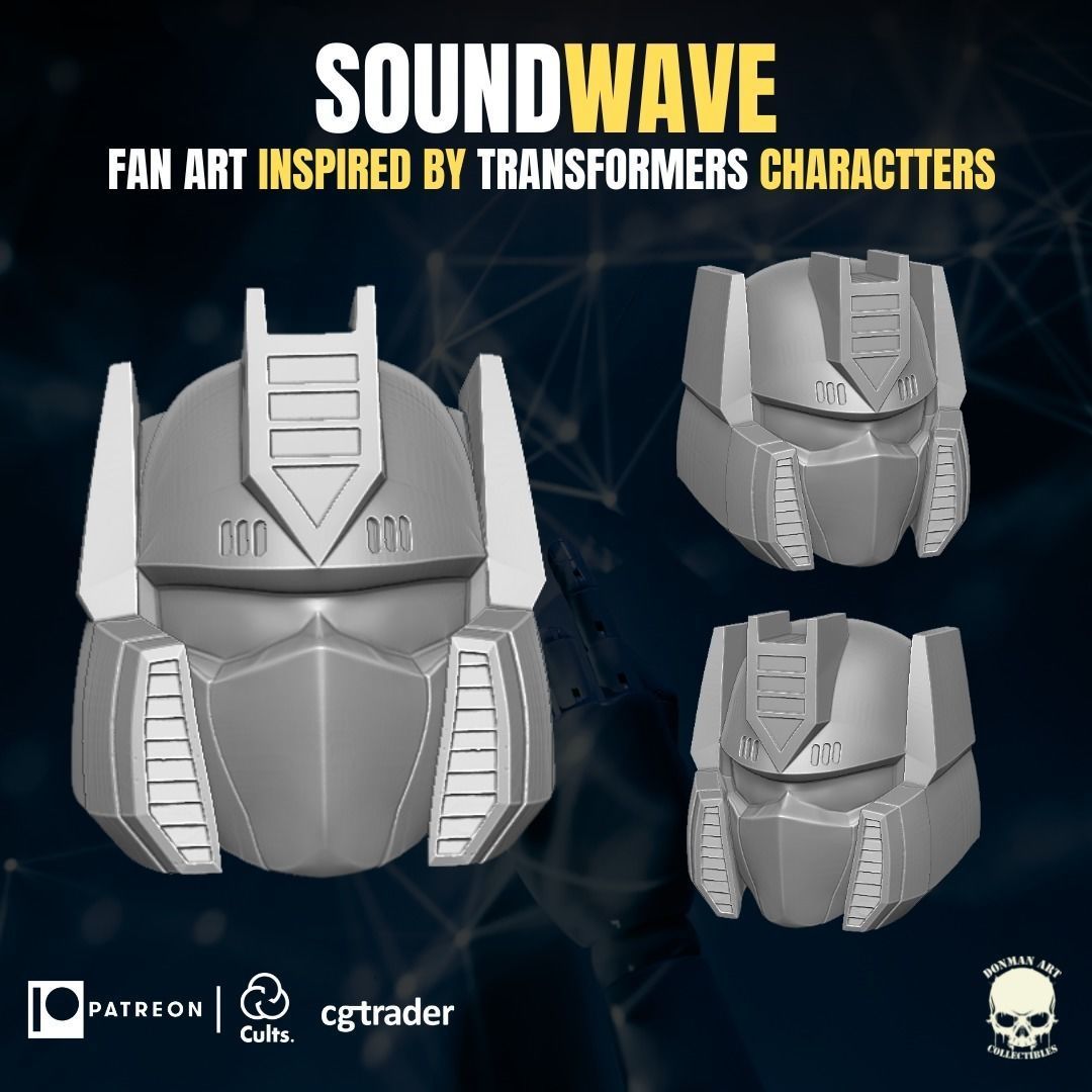 Soundwave Fan Art Head for action figures 3D model 3D printable | CGTrader