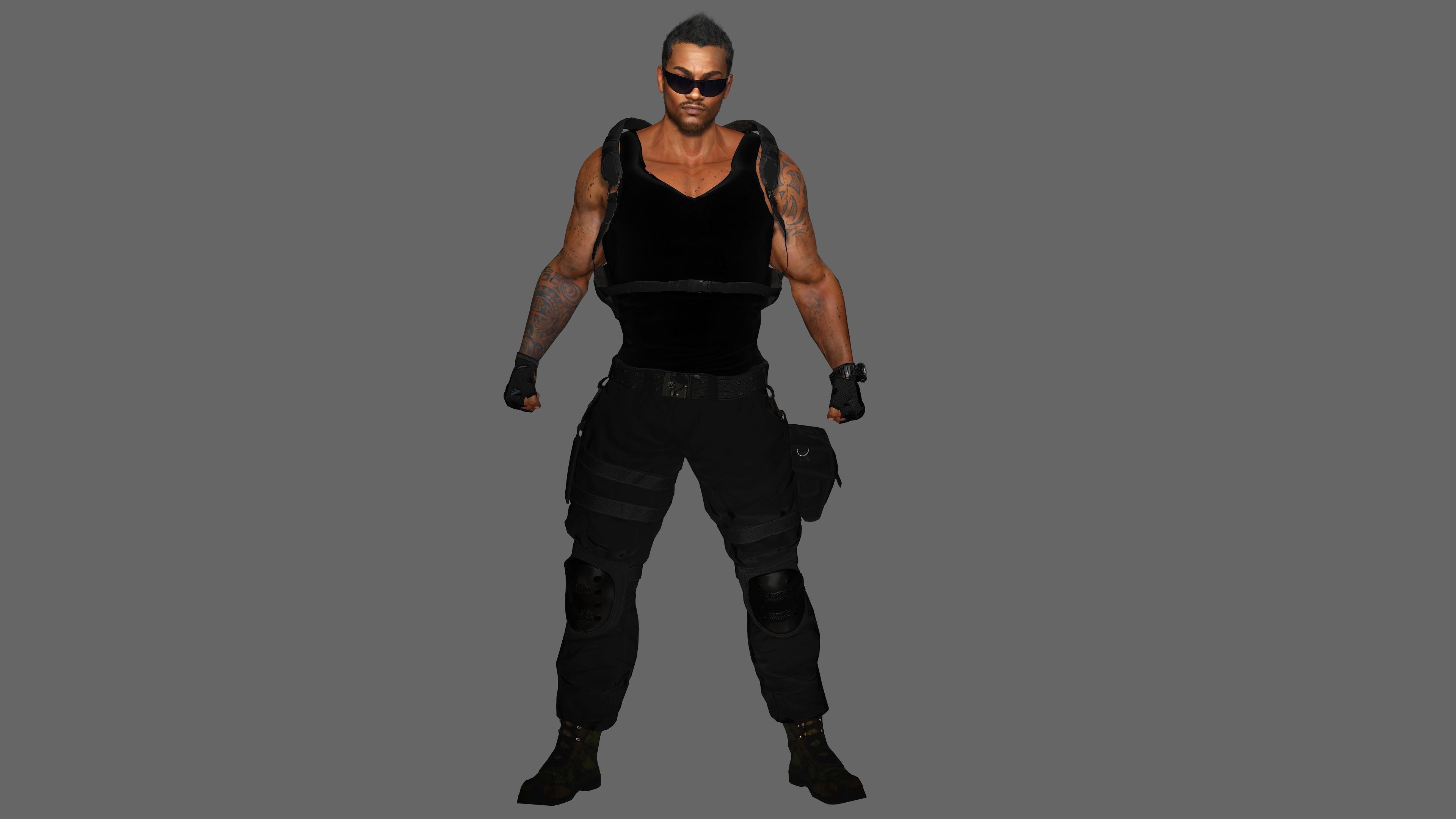 3D model AAA 3D REALISTIC BLACK MALE CHARACTER - GUN SHOOTER MAN VR ...