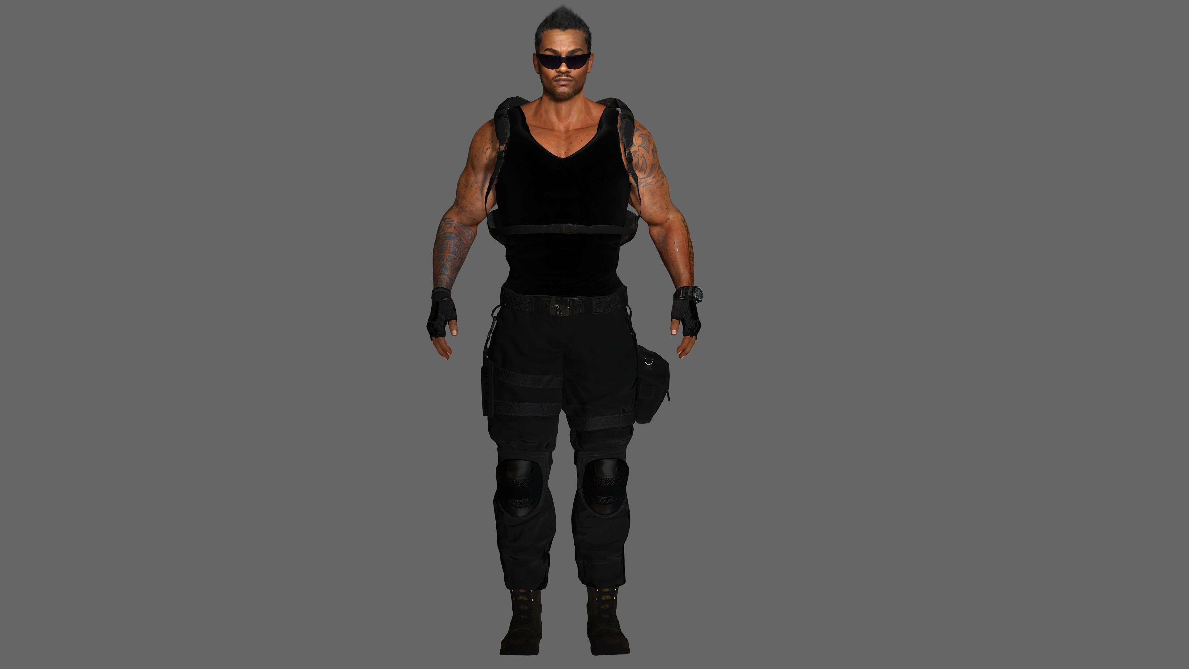 3D model AAA 3D REALISTIC BLACK MALE CHARACTER - GUN SHOOTER MAN VR ...