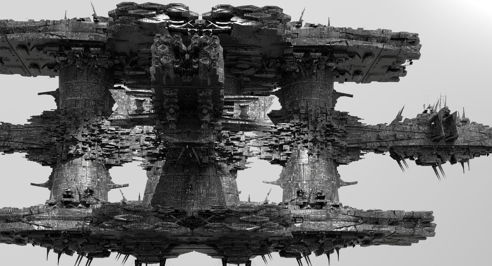 Monolith Station Alien Ring Star generator 3D model | CGTrader