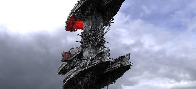 Monolith Station Alien dimensions ship 3D model | CGTrader