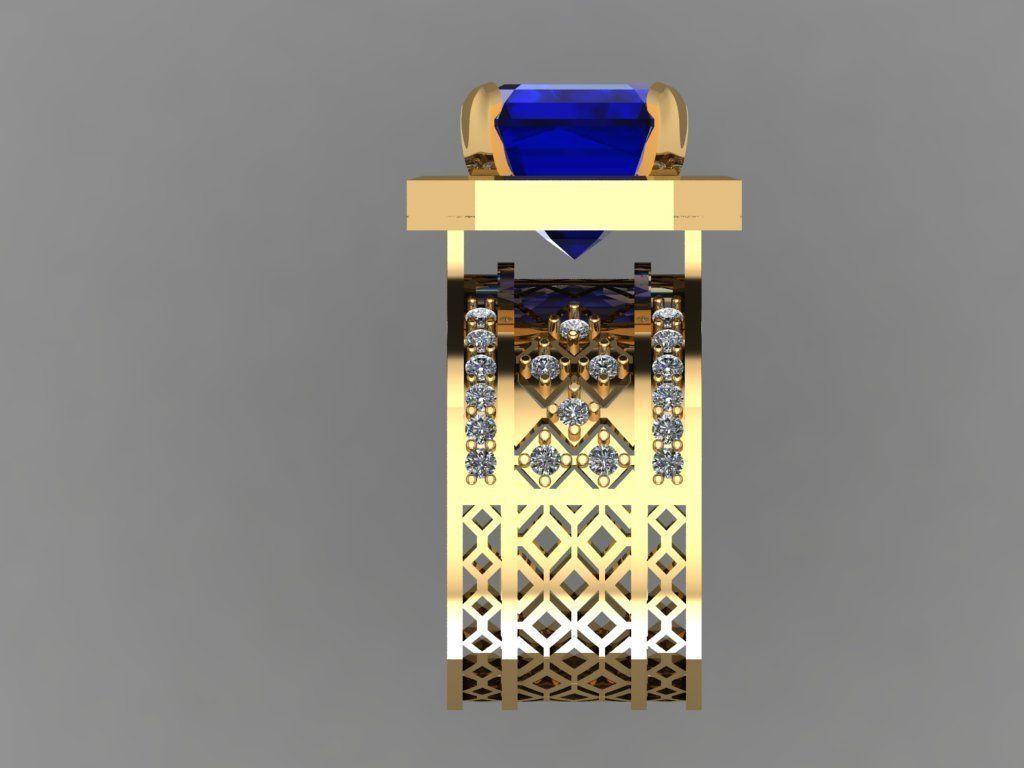 Sphear Bule Emerald Square with daimonds File 3D print model 3D model ...