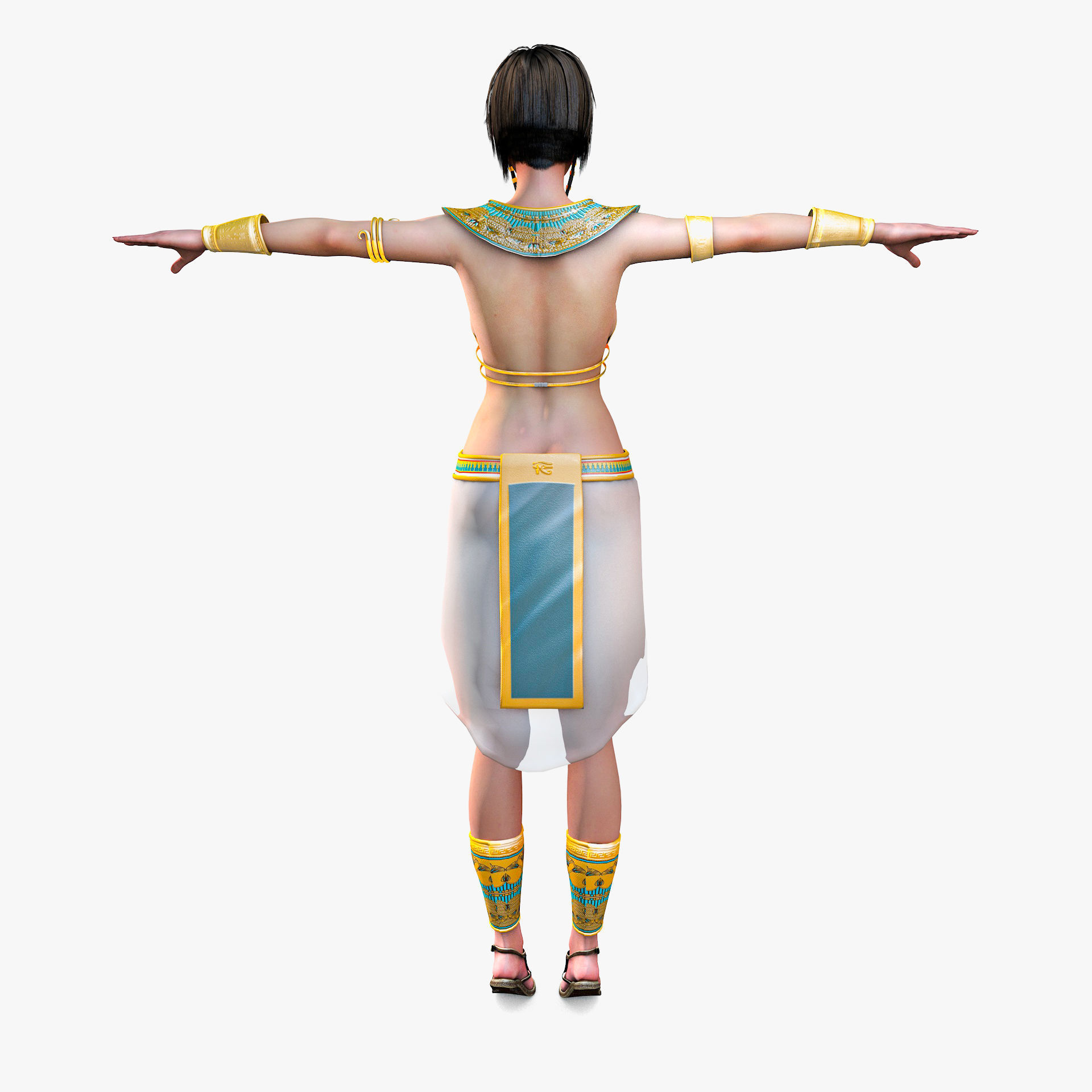 Egyptian Female Girl Character Farah 3D model rigged | CGTrader