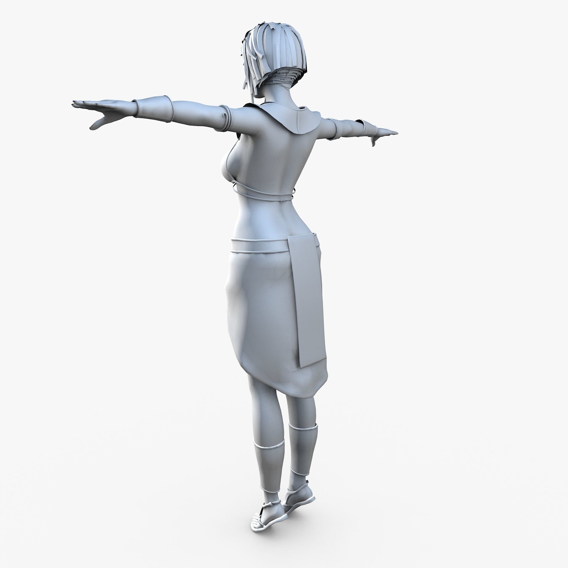 Egyptian Female Girl Character Farah 3D model rigged | CGTrader
