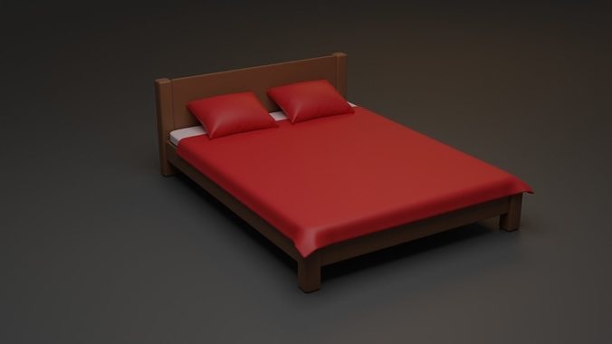 Low Poly bed 3D model | CGTrader