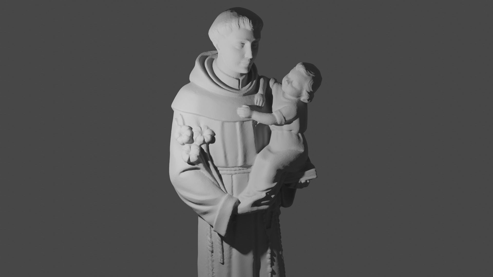 Saint Anthony Statue - Stl- blend -obj free 3D model | CGTrader