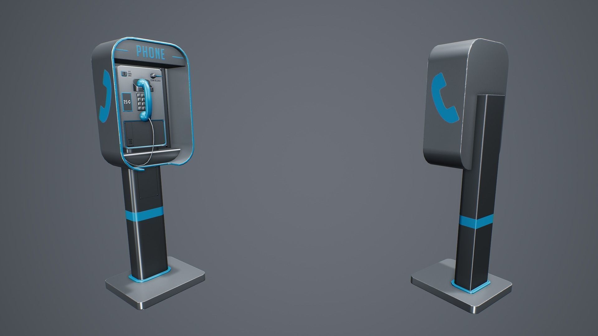 3D model Stylized Phone Booth VR / AR / low-poly | CGTrader