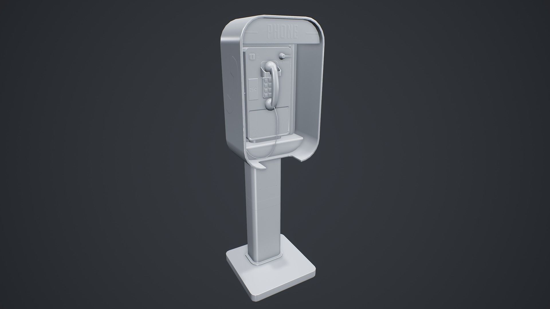 3D model Stylized Phone Booth VR / AR / low-poly | CGTrader