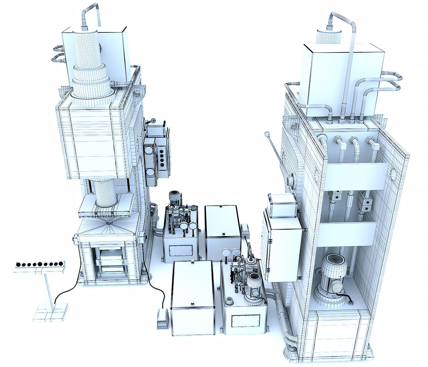 Industrial machine tool hydraulic press PYE250 3D model | CGTrader