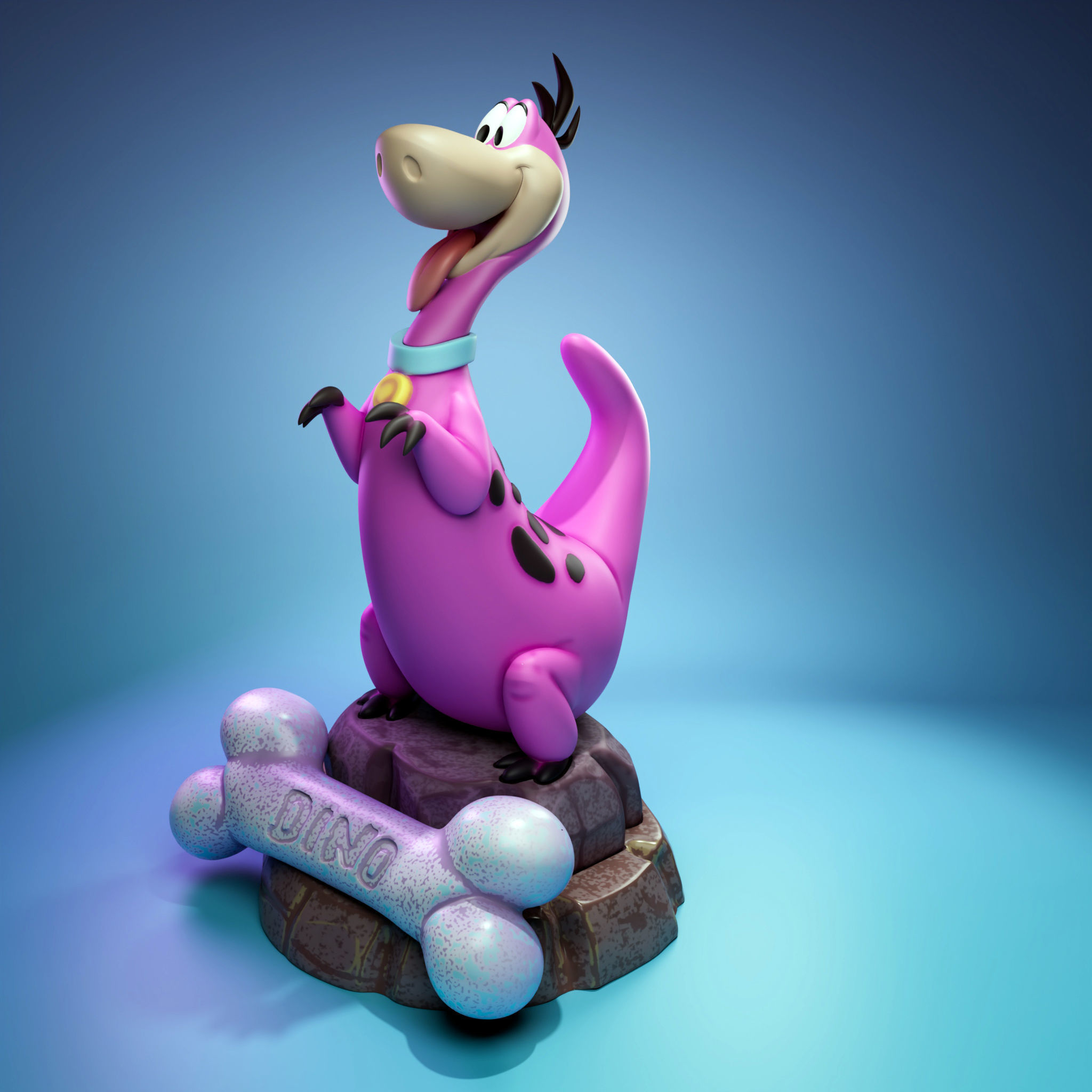 Dino Flintstone 3D model 3D printable | CGTrader