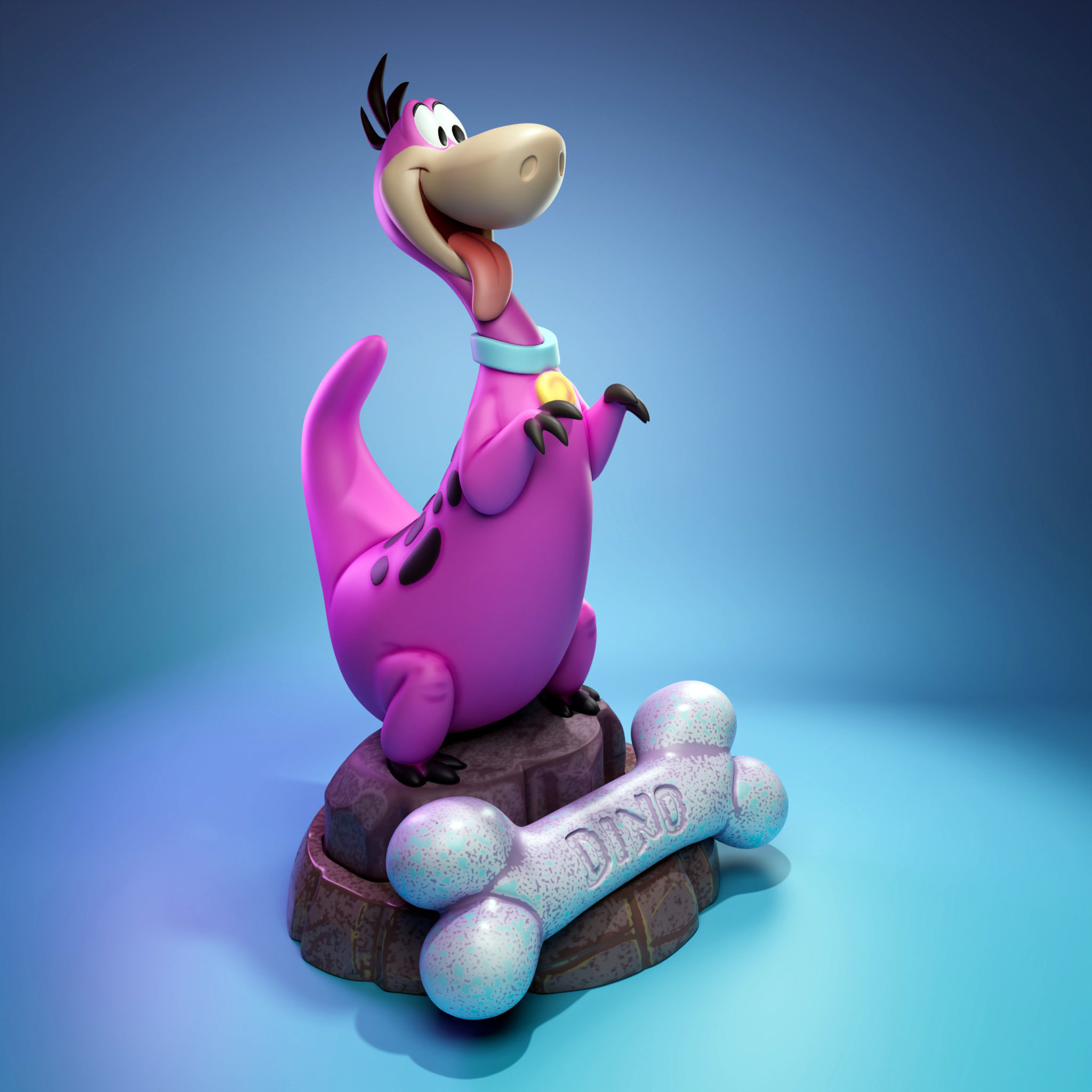 Dino Flintstone 3D model 3D printable | CGTrader