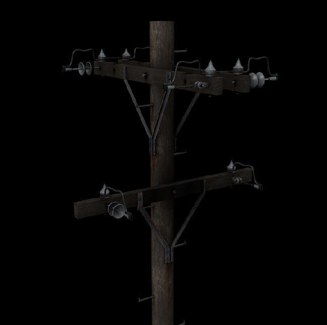 telephone pole free 3D model | CGTrader