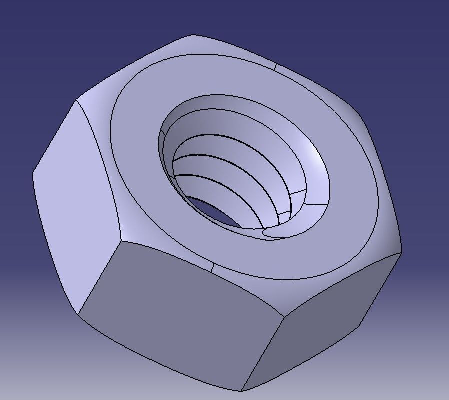 M30 Hex Nut 3D model 3D printable | CGTrader