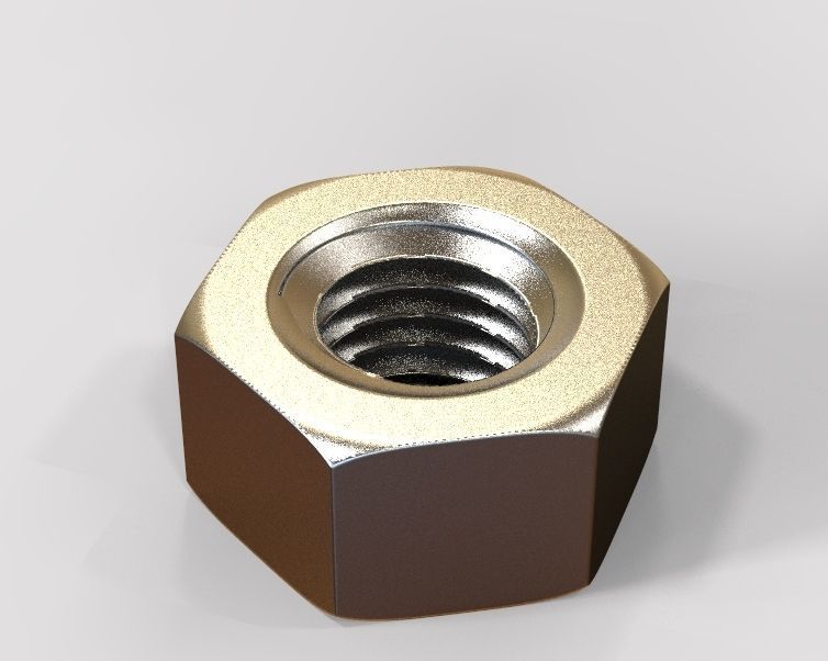 M24 Hex Nut 3D model 3D printable | CGTrader