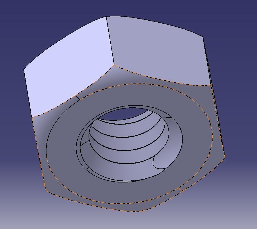 M20 Hex Nut 3D model 3D printable | CGTrader