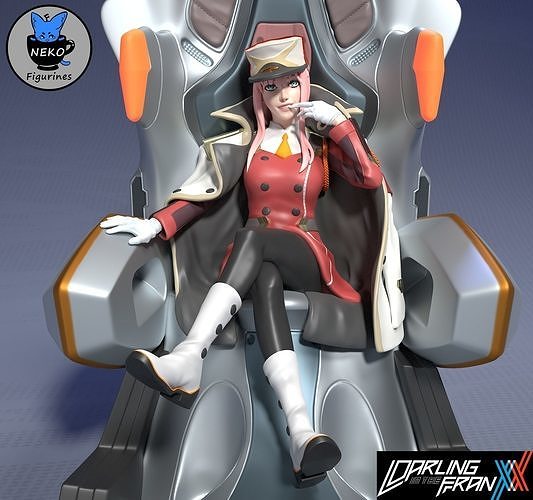 ZeroTwo - STL DarlingInTheFranxx Anime Figurine For 3D Printing 3D ...