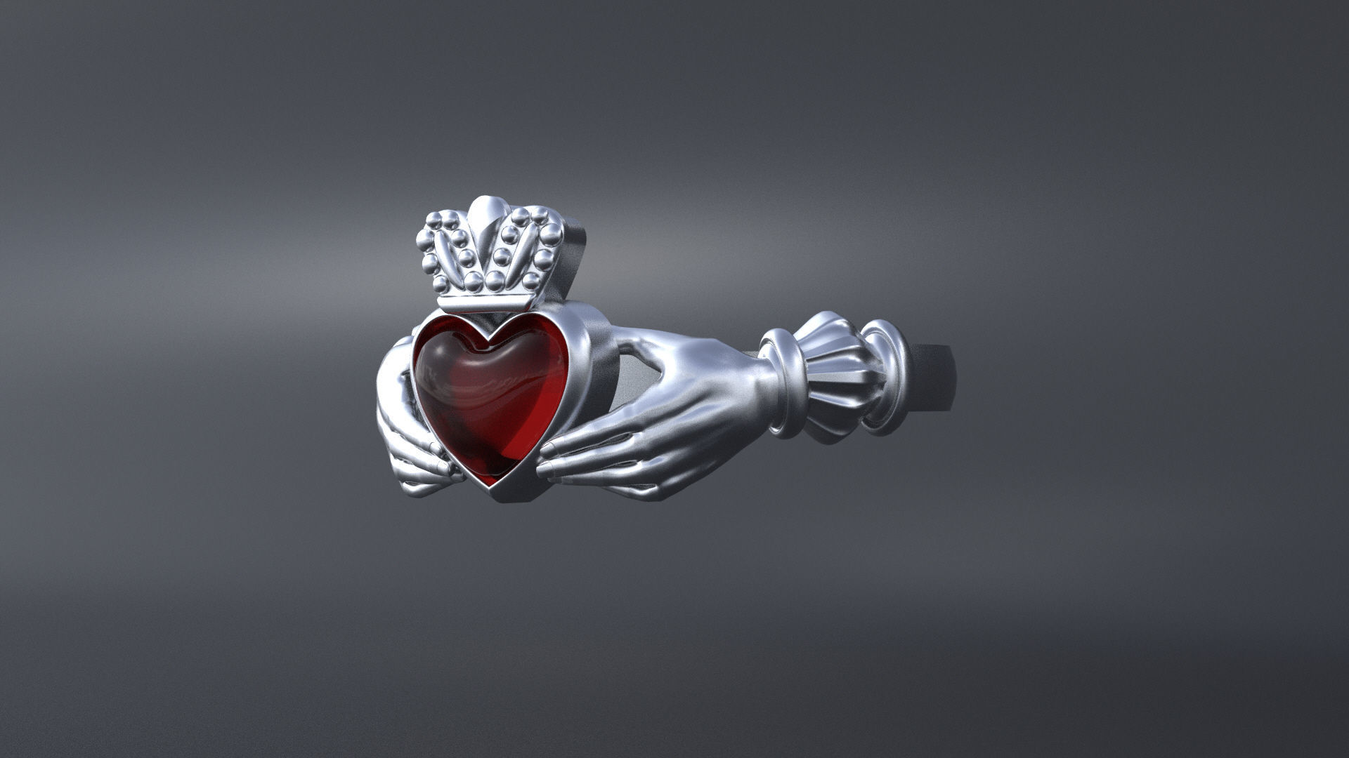 Wedding claddagh rings cnc or 3D print model 3D model 3D printable ...