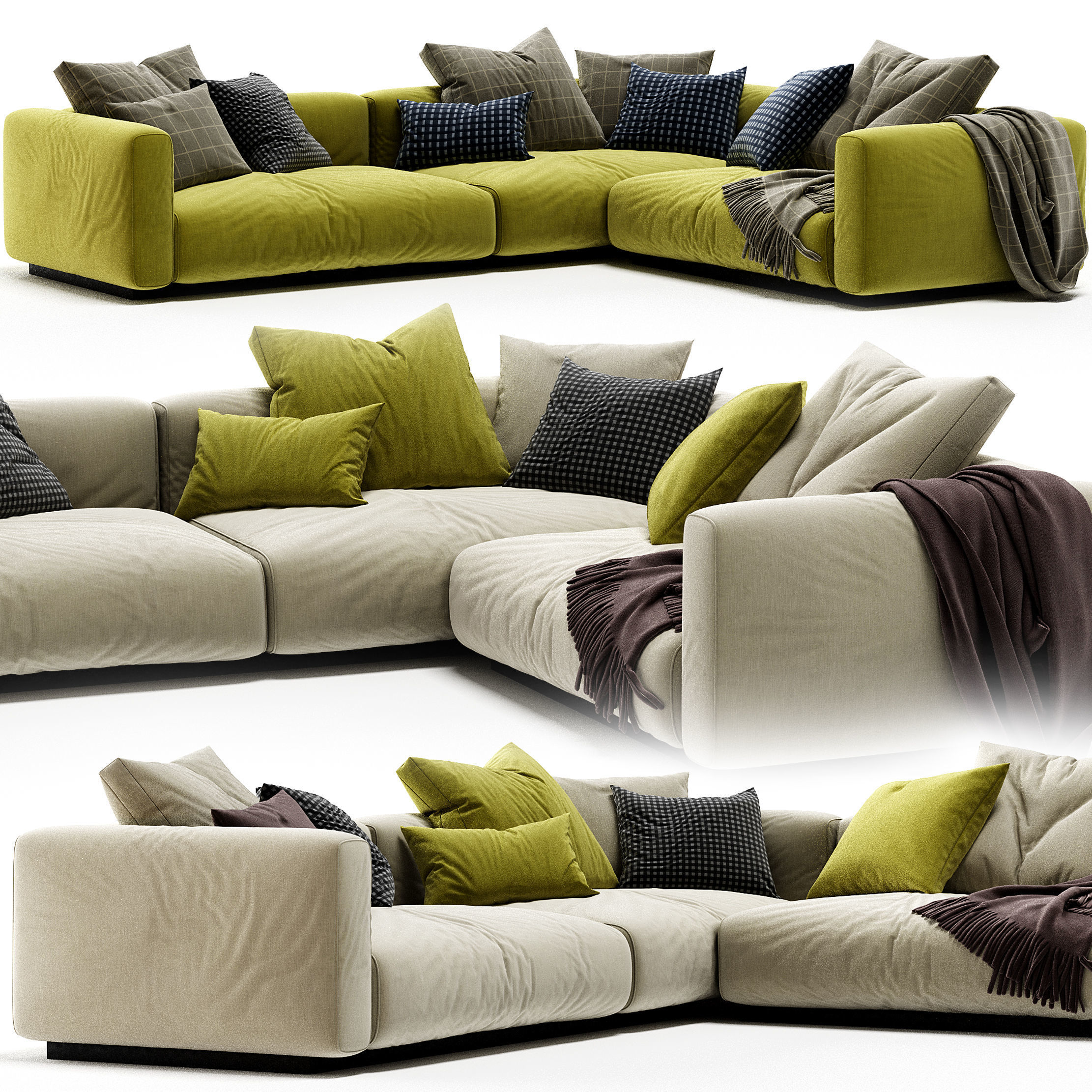 Flexform Lario Sofa 3D model | CGTrader