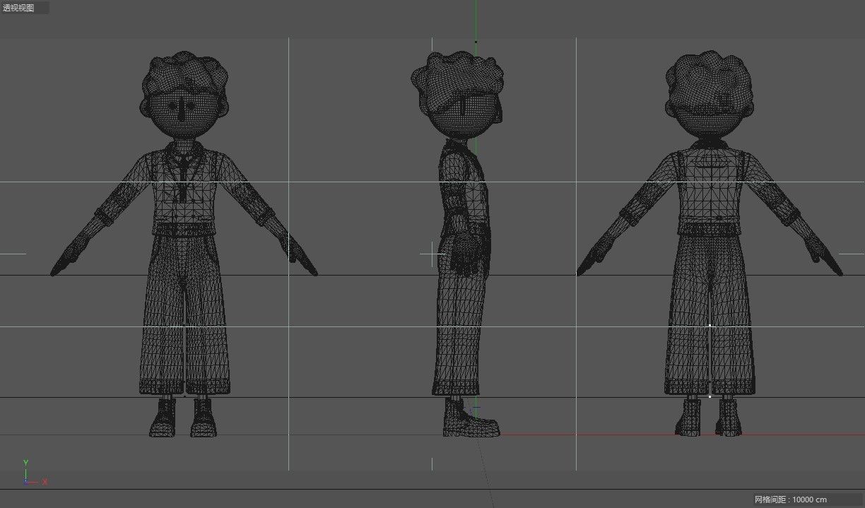 C4D cartoon costume male IP character C4D model white model 3D model ...