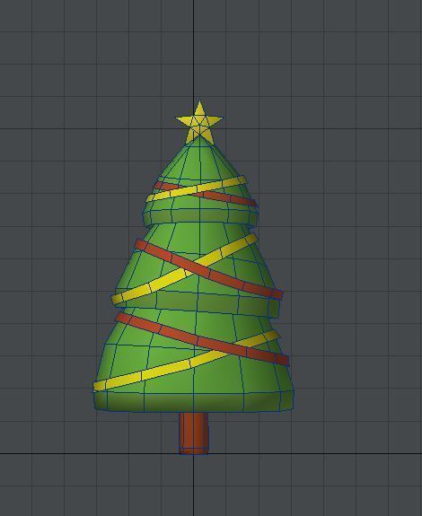 3D model Set of low poly Christmas Tree set B Low-poly 3D model VR / AR ...