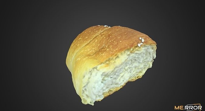3D model Torn Salted Butter Roll Bread VR / AR / low-poly | CGTrader
