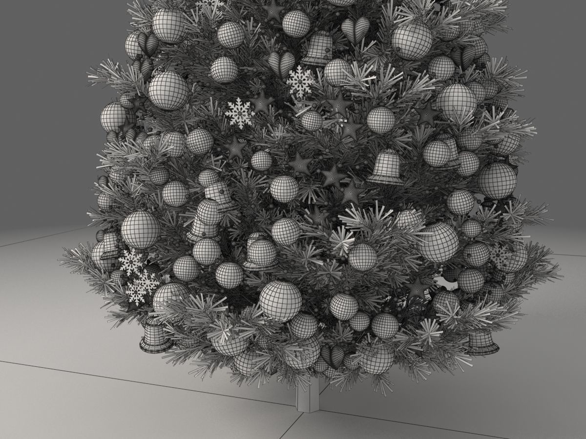 Christmas Tree With Ornaments 3D model | CGTrader