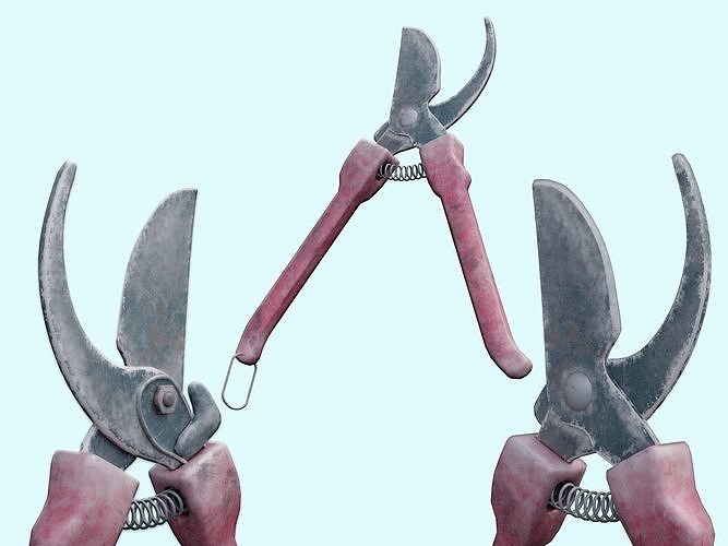 3D model Pruner pair of gardening shears VR / AR / low-poly | CGTrader