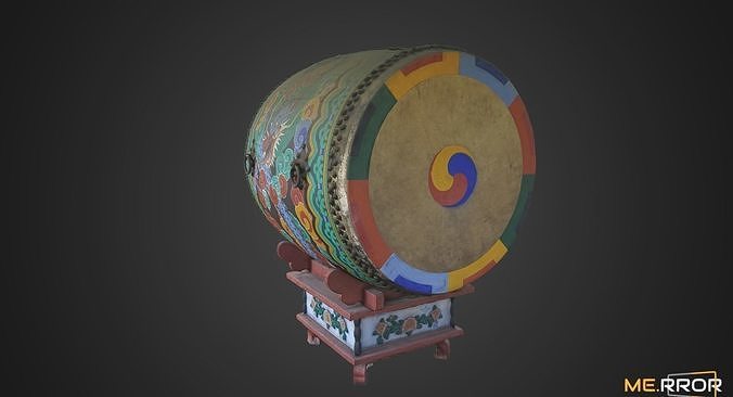 Korean Traditional Drum Buk 3D model | CGTrader