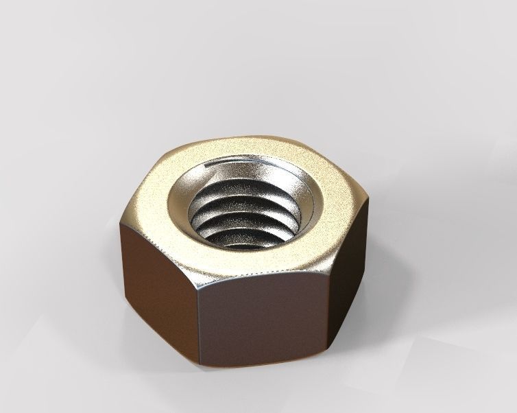 M18 Hex Nut 3D model 3D printable | CGTrader