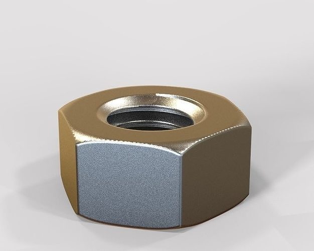 M14 Hex Nut 3D model 3D printable | CGTrader