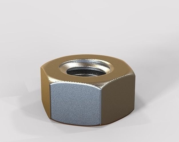 M12 Hex Nut 3D model 3D printable | CGTrader