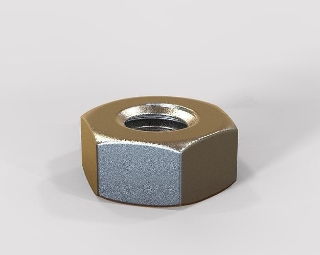 M10 Hex Nut 3D model 3D printable | CGTrader