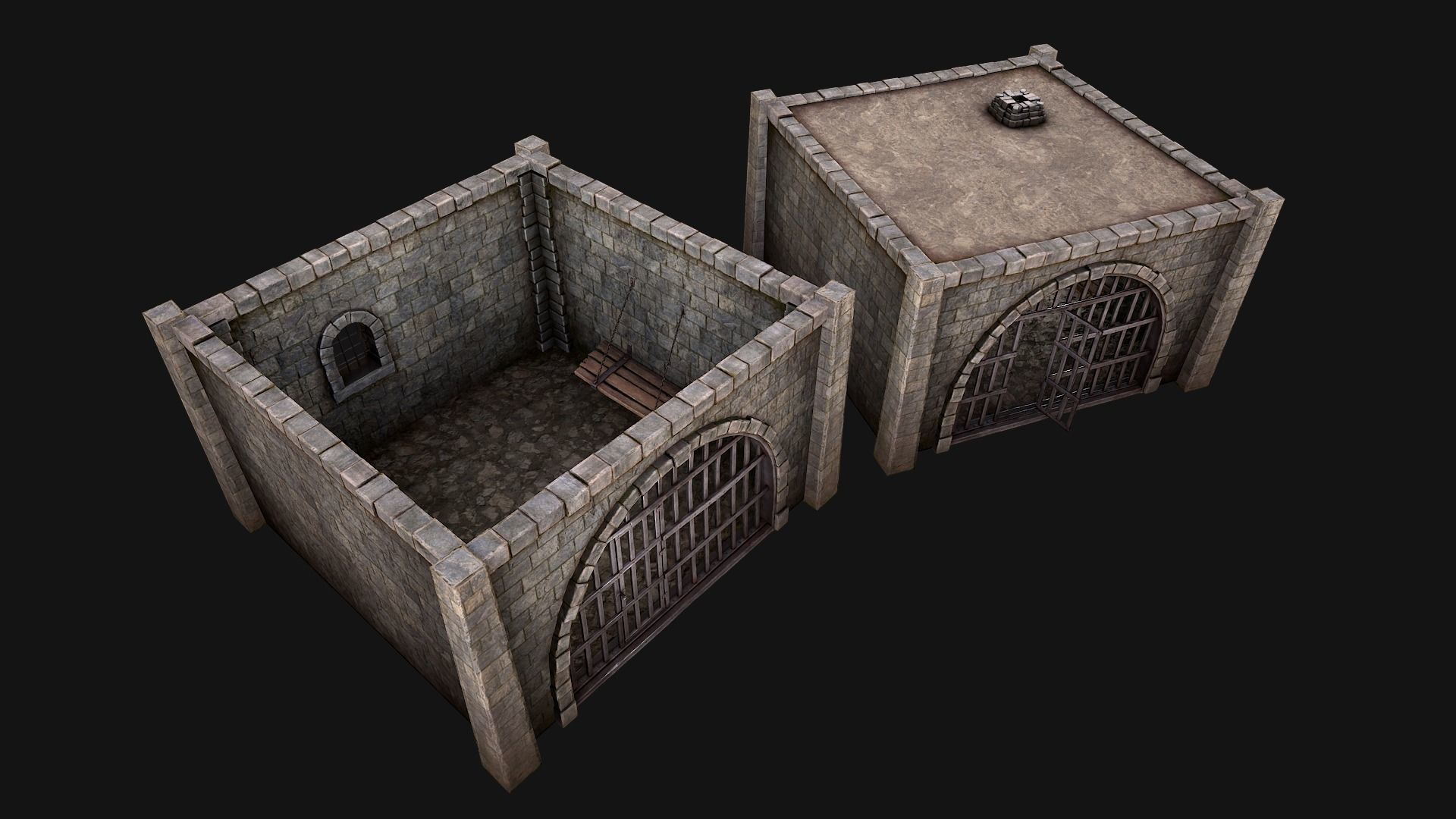 3D model Medieval Prison Cell VR / AR / low-poly | CGTrader