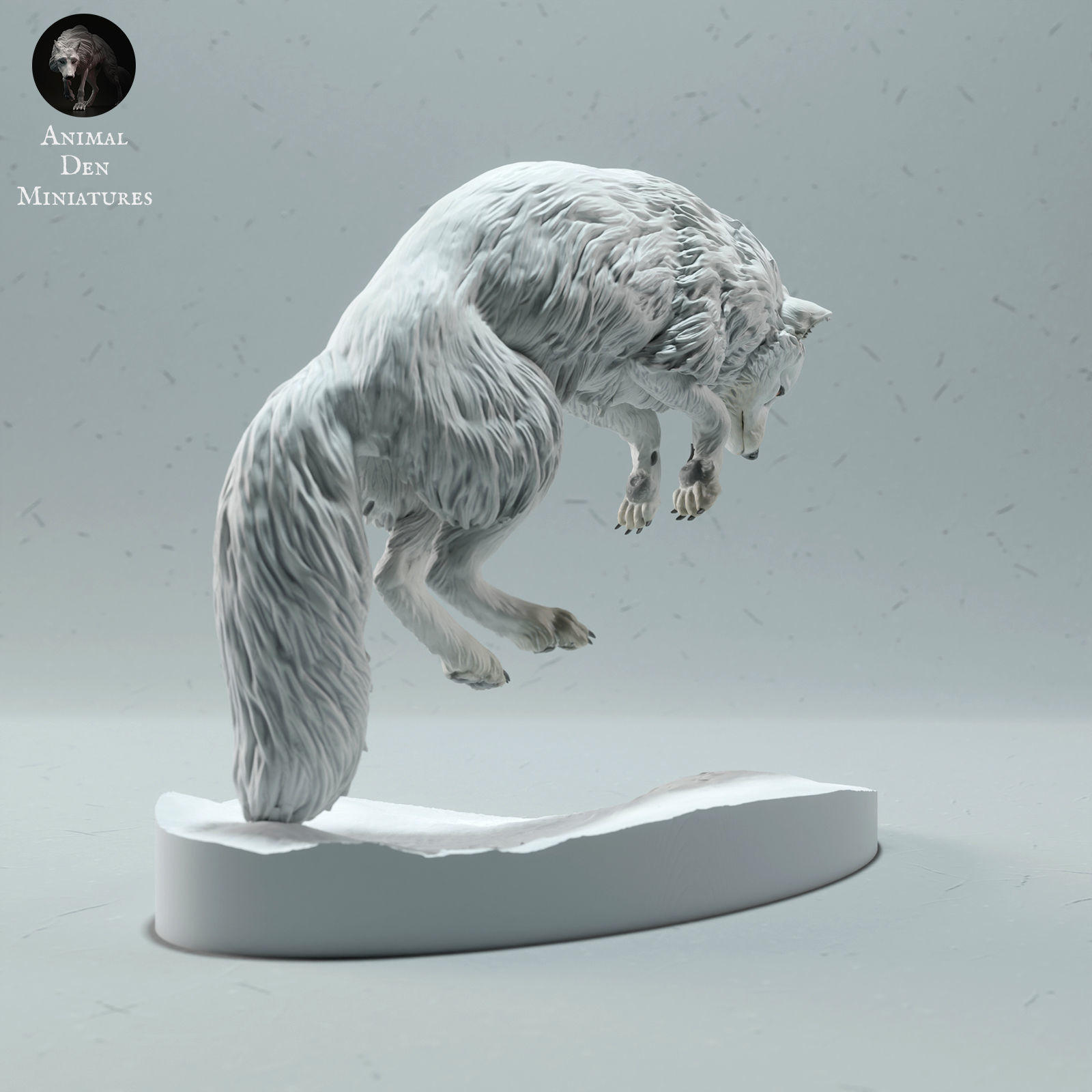 Arctic Fox Jump 3D model 3D printable | CGTrader