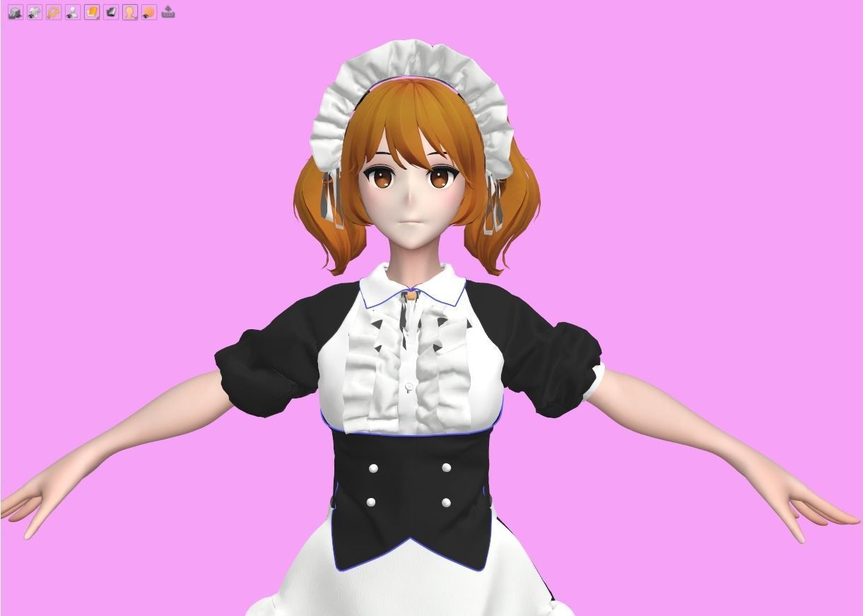 Maid - Marvelous designer program 3D model | CGTrader