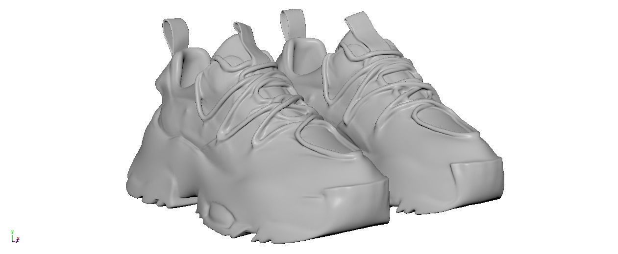 Vittorio X Ventura Retro Fashion Sneaker 3d Model Cgtrader