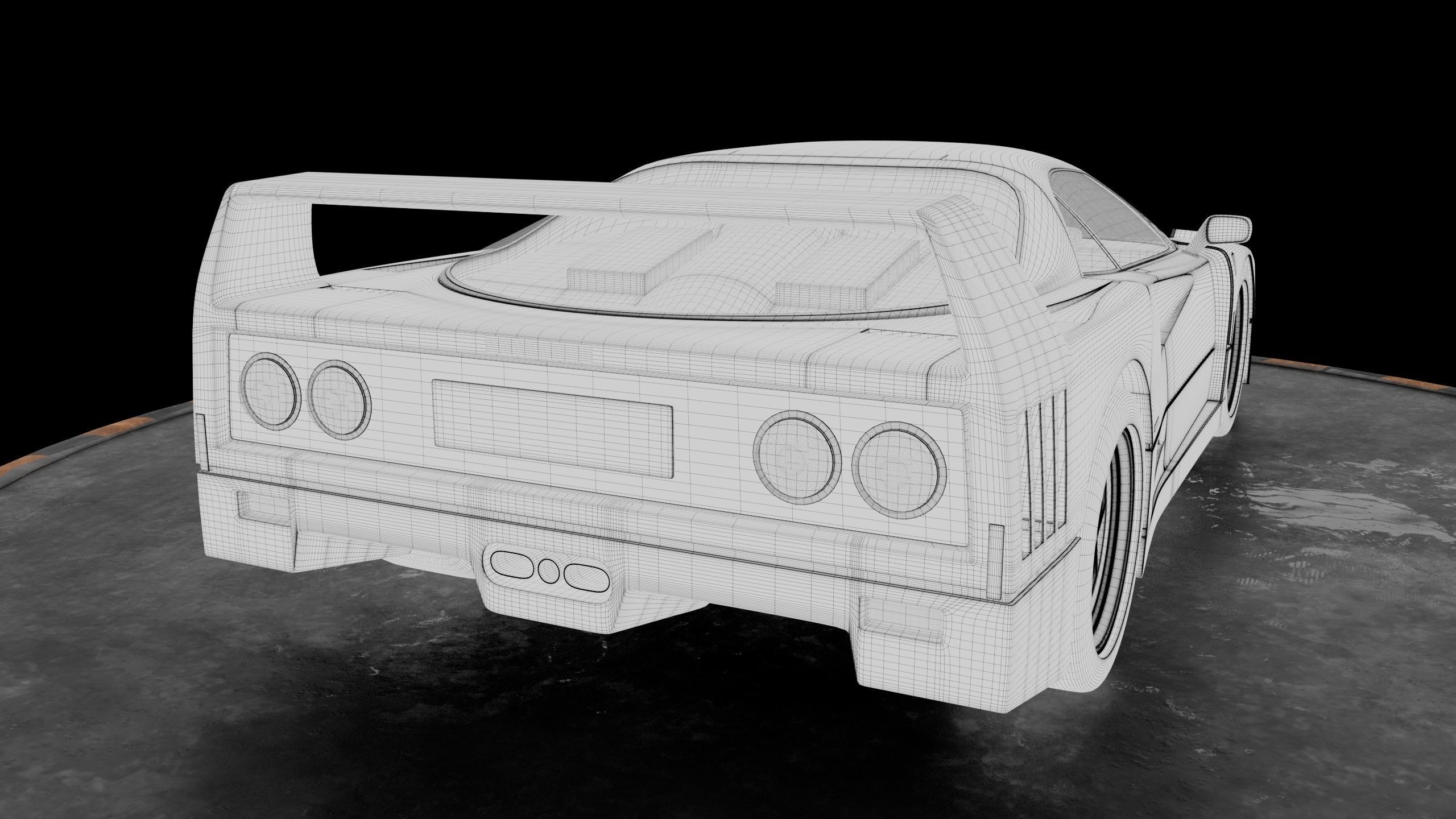 Ferrari F40 - Retro Supercar 3D model | CGTrader