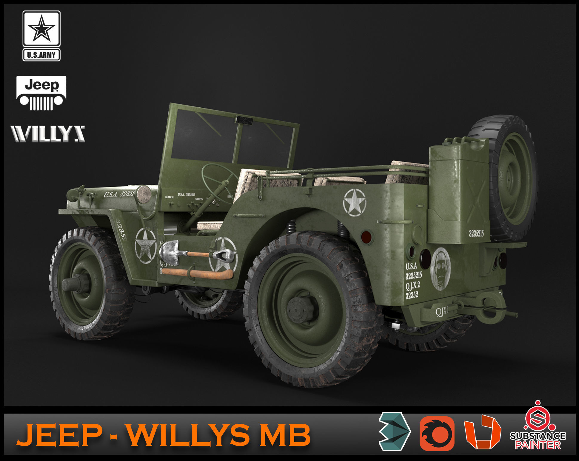 Jeep - Willys MB 3D model | CGTrader
