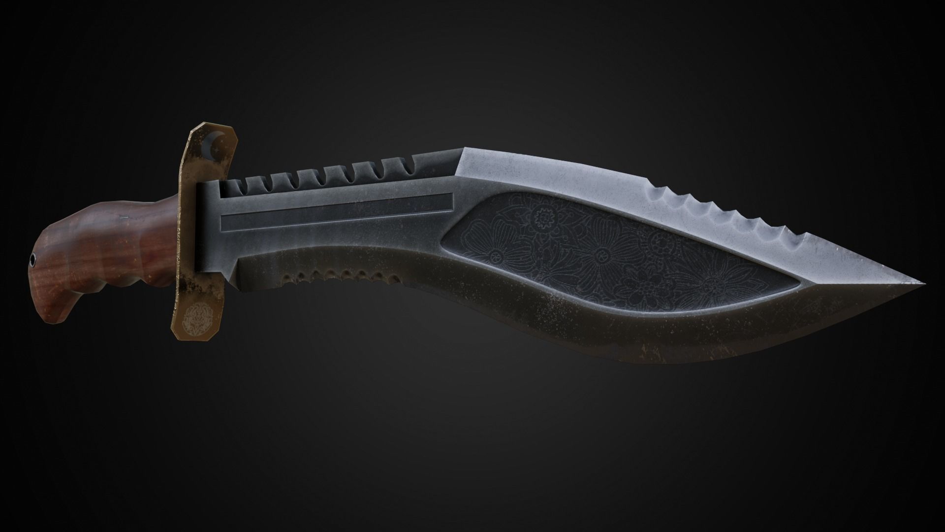 3D model Kukri knife skin standoff 2 VR / AR / low-poly | CGTrader