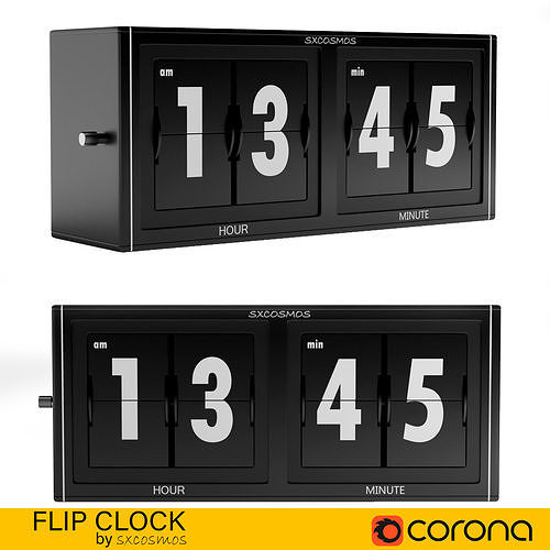 FLIP CLOCK 3D model | CGTrader