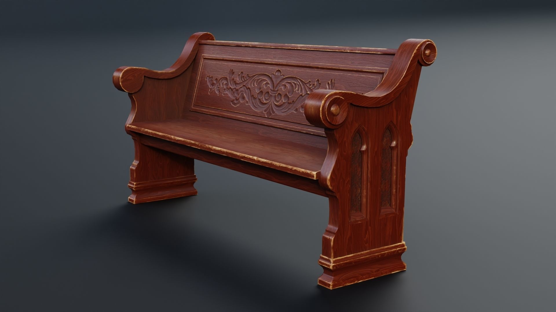 3D model Church bench VR / AR / low-poly | CGTrader